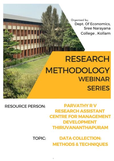 Webinar Series on Research Methodology – Sree Narayana College